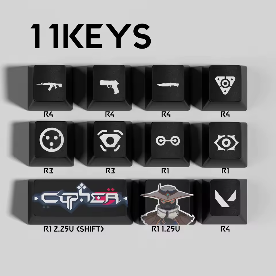 Cypher 11 Custom OEM Keycaps – Gee Smurfs