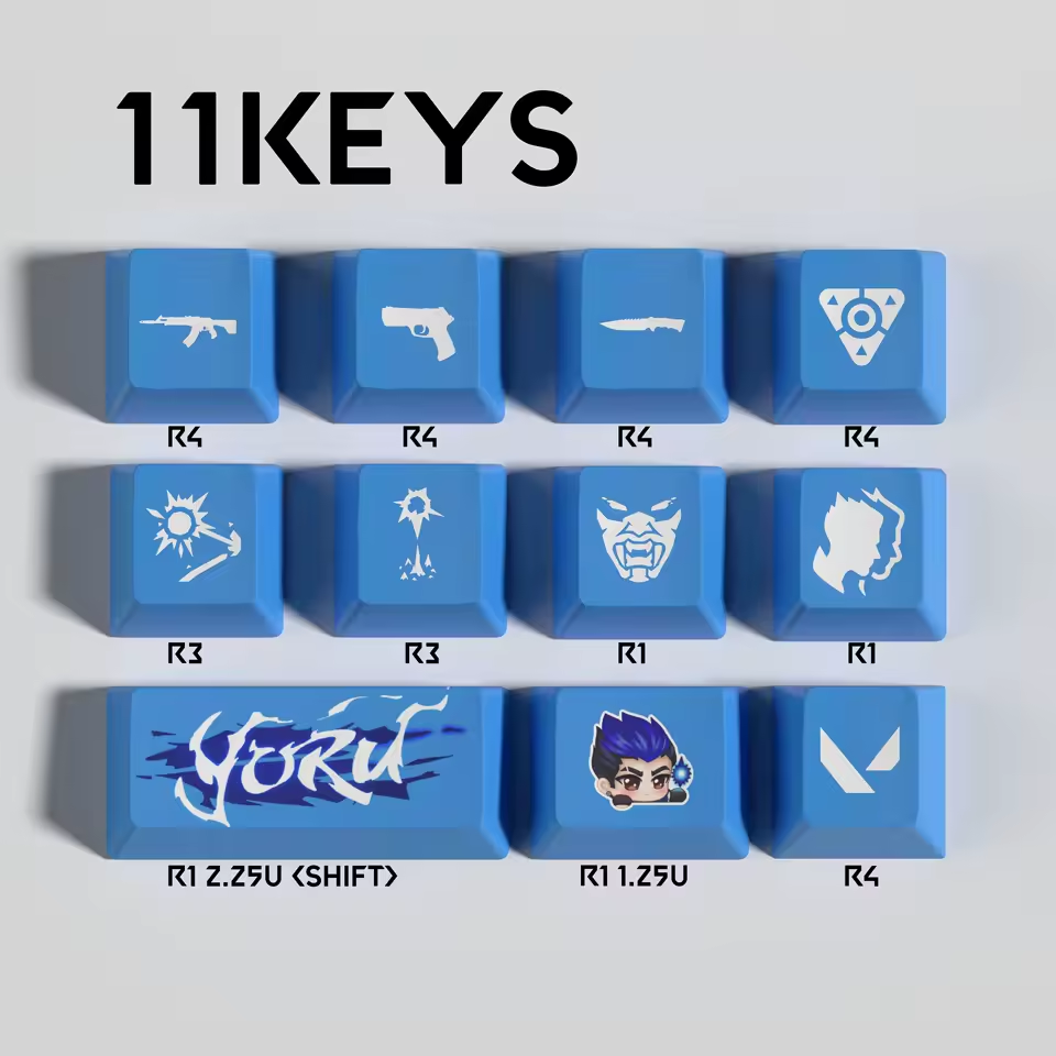 Yoru 11 Custom OEM Keycaps – Gee Smurfs