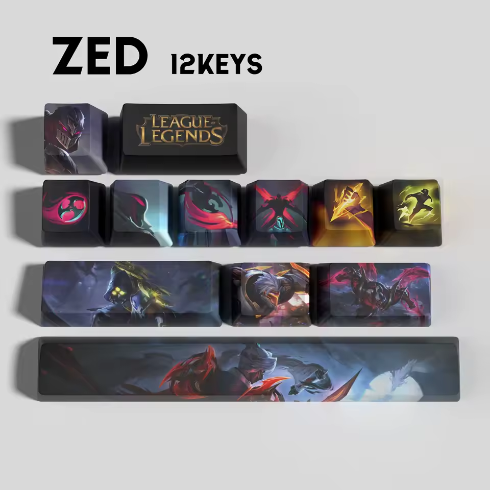 Zed New 12 Custom OEM Keycaps – Gee Smurfs